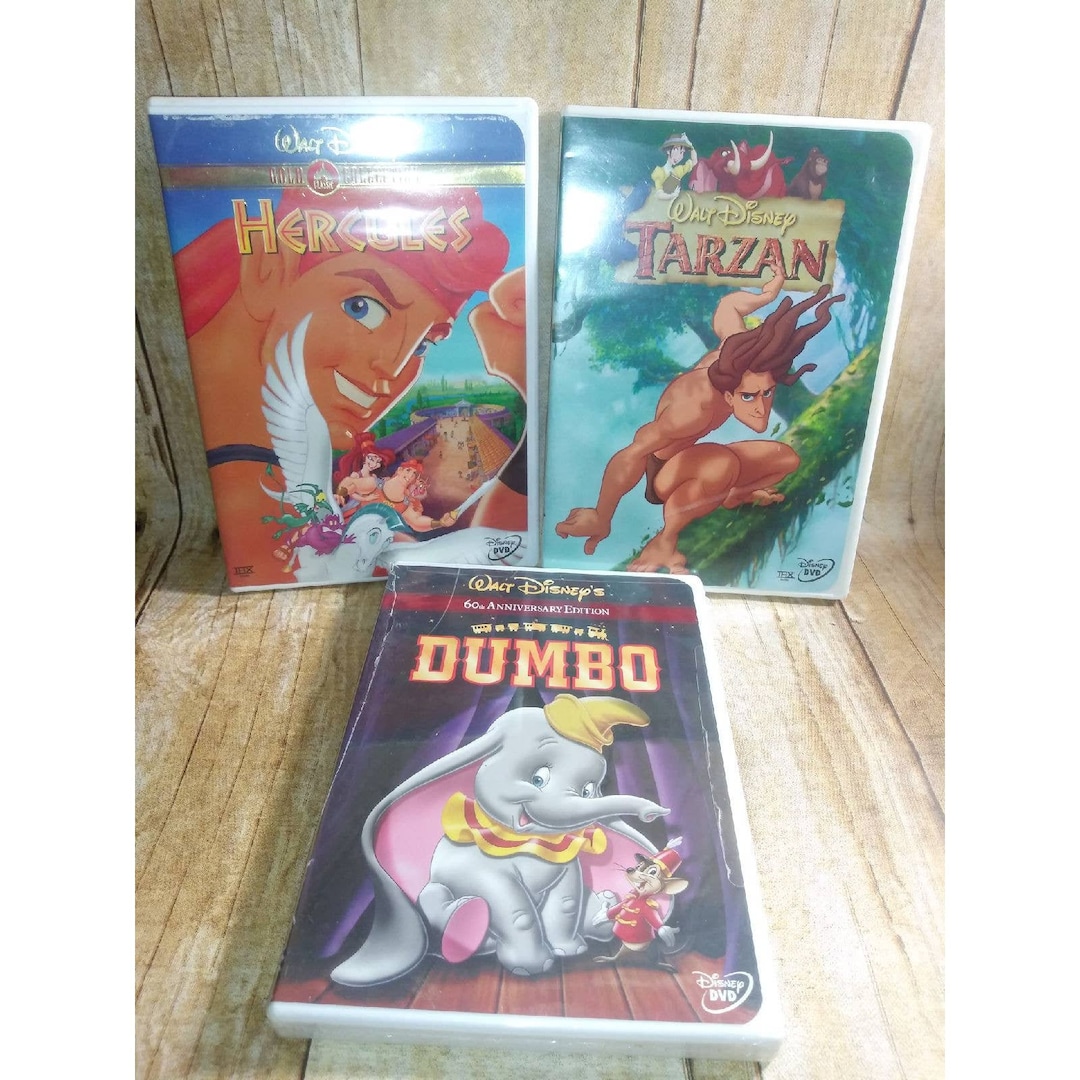 Disney Dvds Hercules Tarzan Dumbo Set of 3 - Etsy