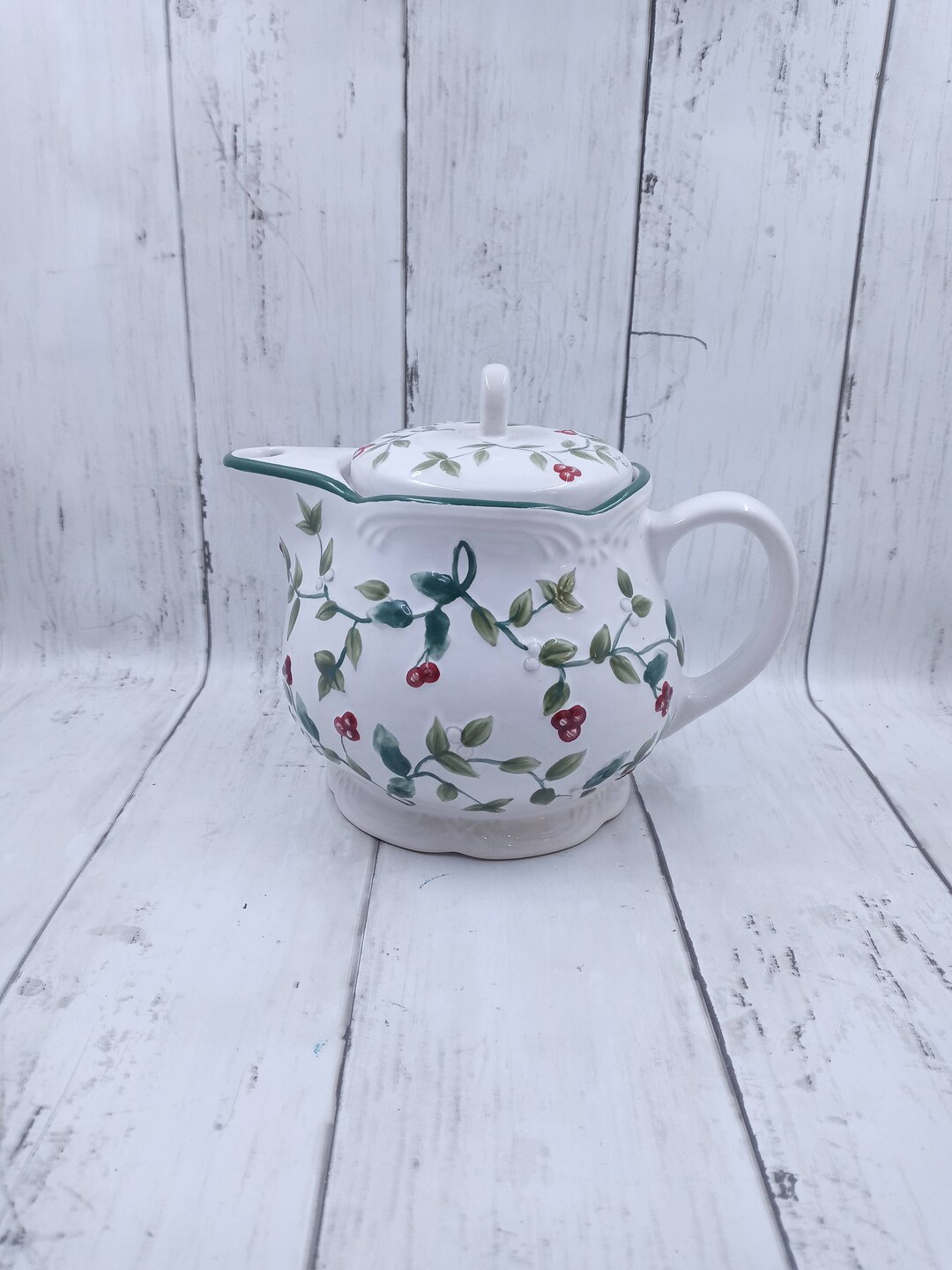 Vintage Pfaltzgraff Winterberry Tea Pot Holly & Berries Teapot - Etsy