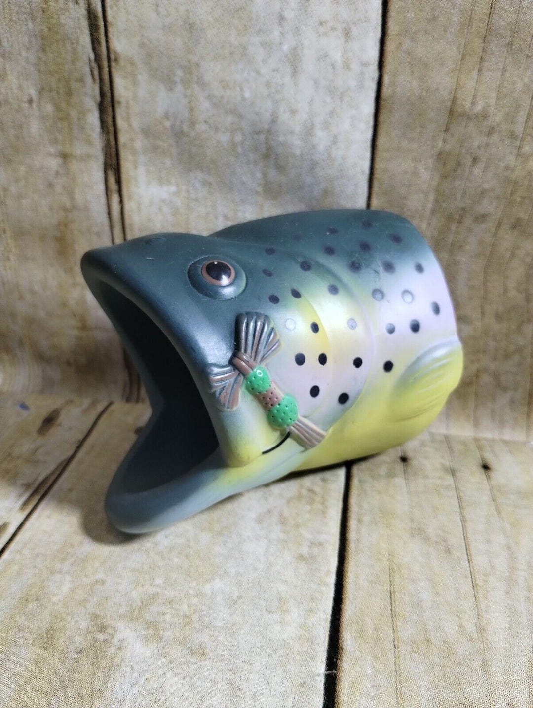 VTG Bass Fish Head Beer Soda Can Holder Koozie Fathers Day or Fisherman ...