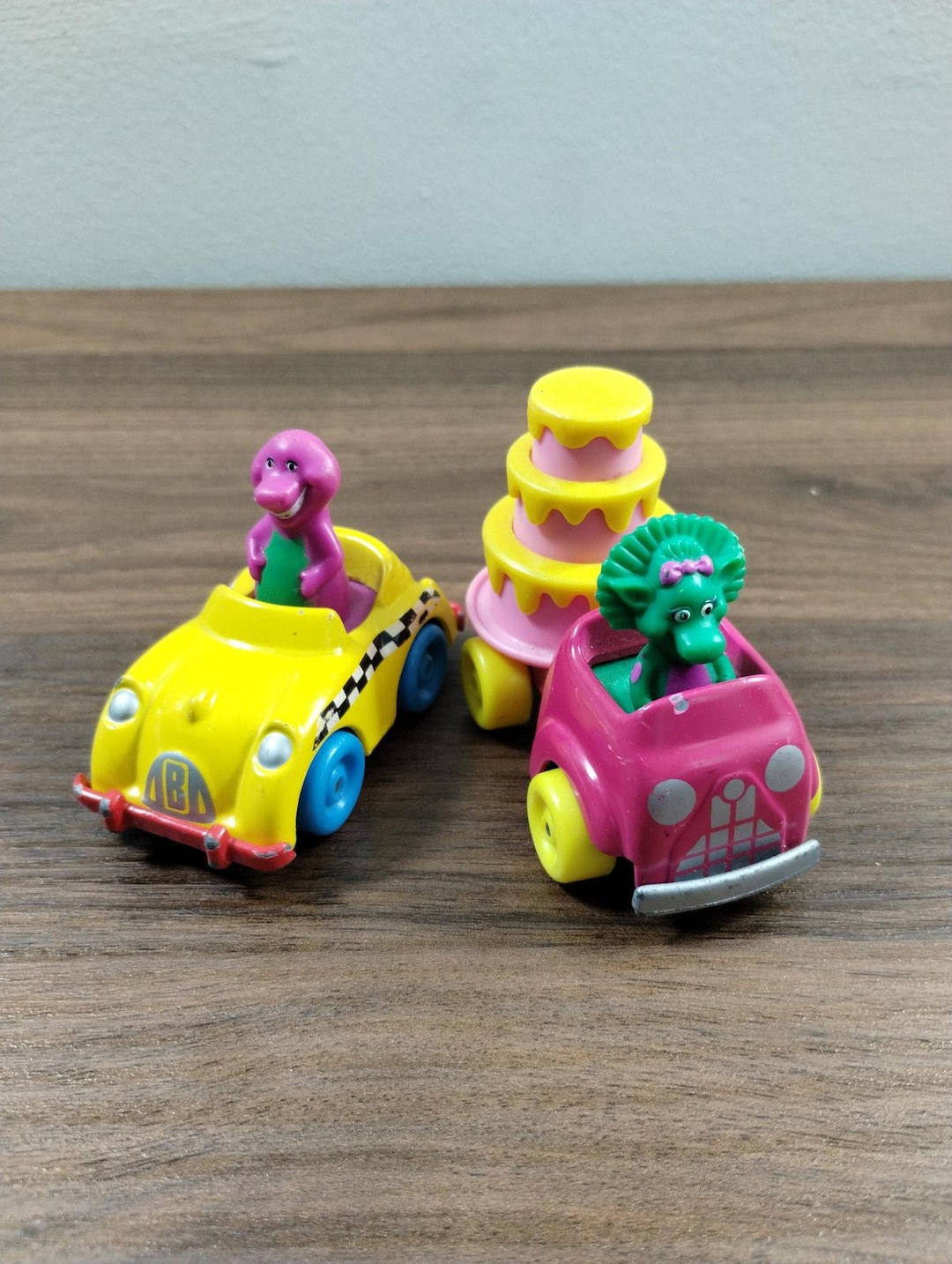 Barney Baby Bop Dinosaurs Die Cast Toy Cars Lyons Group Set of 2 ...