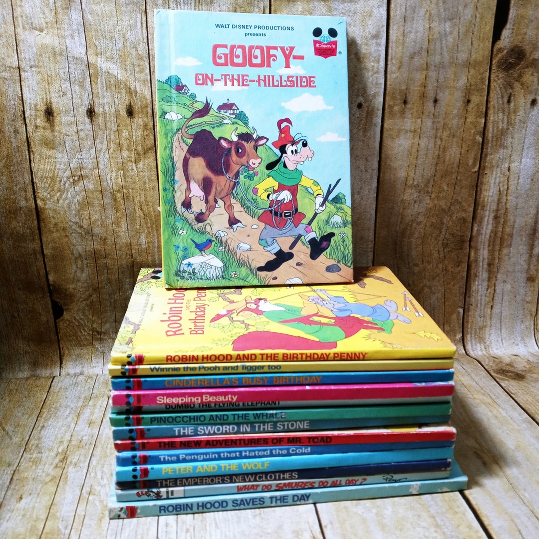 Vtg Smurfs Cinderella Goofy Mr Toad & More Wonderful World of Reading ...
