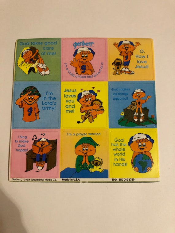 Vintage Gerbert Christian Puppet Sticker Sheet 9 Stickers | Etsy
