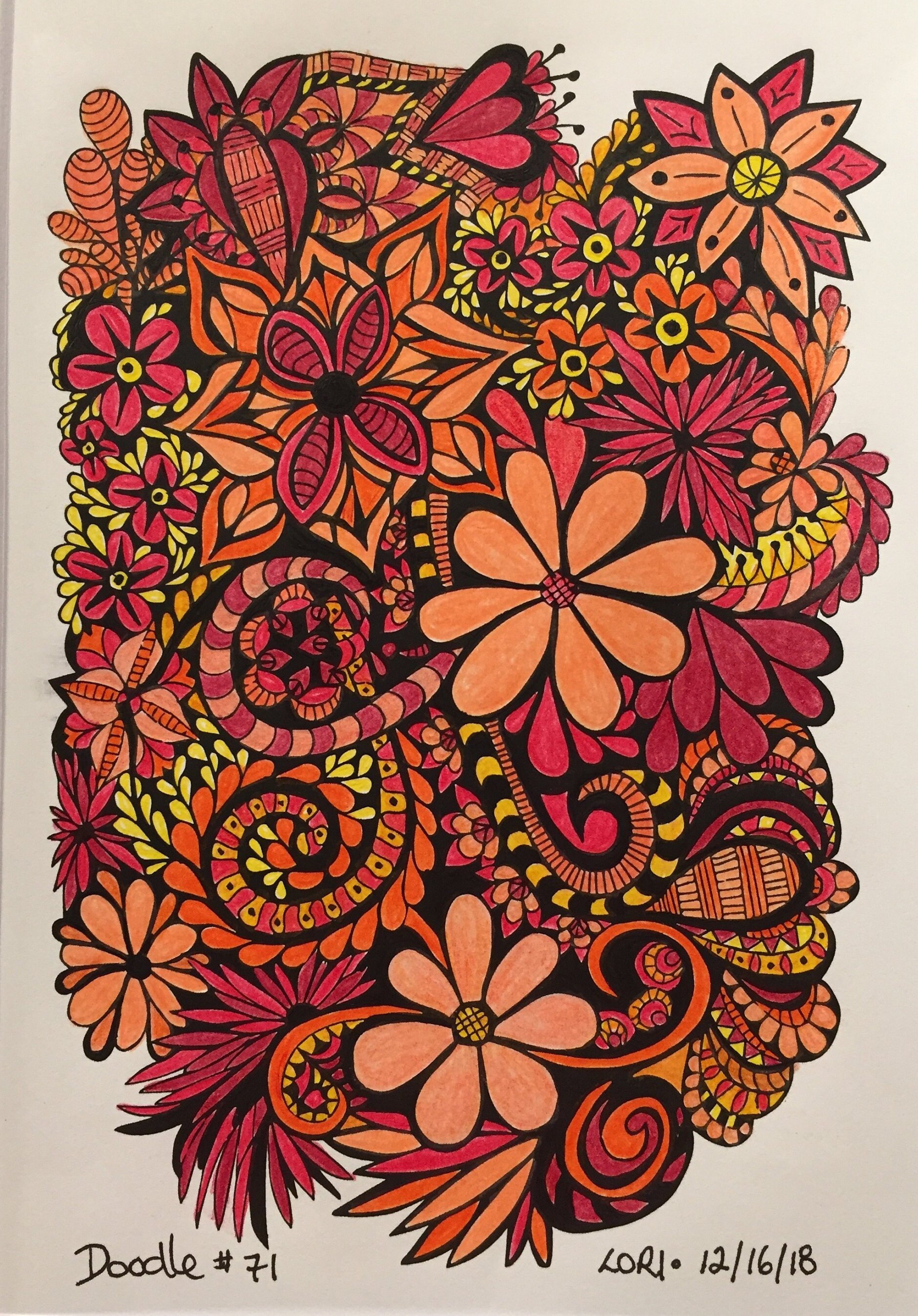 Flowers in the Attic • Original Doodle Artwork