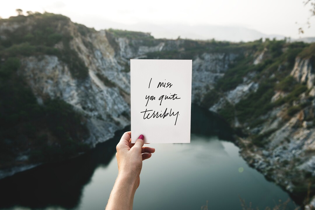 I Miss You Quite Terribly Greeting Card - Etsy