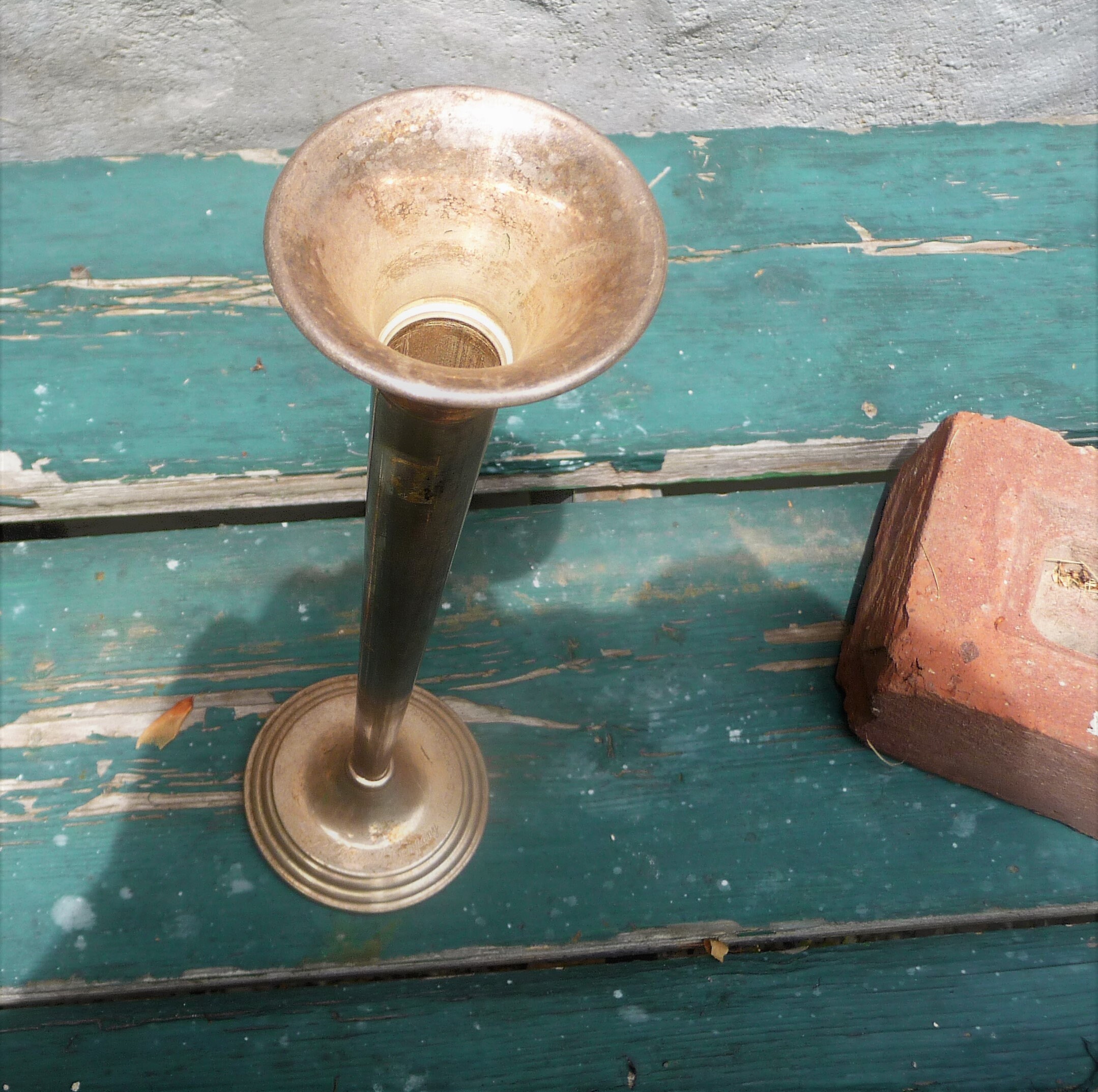 Silver Plate Candlestick Bud-vase - Etsy