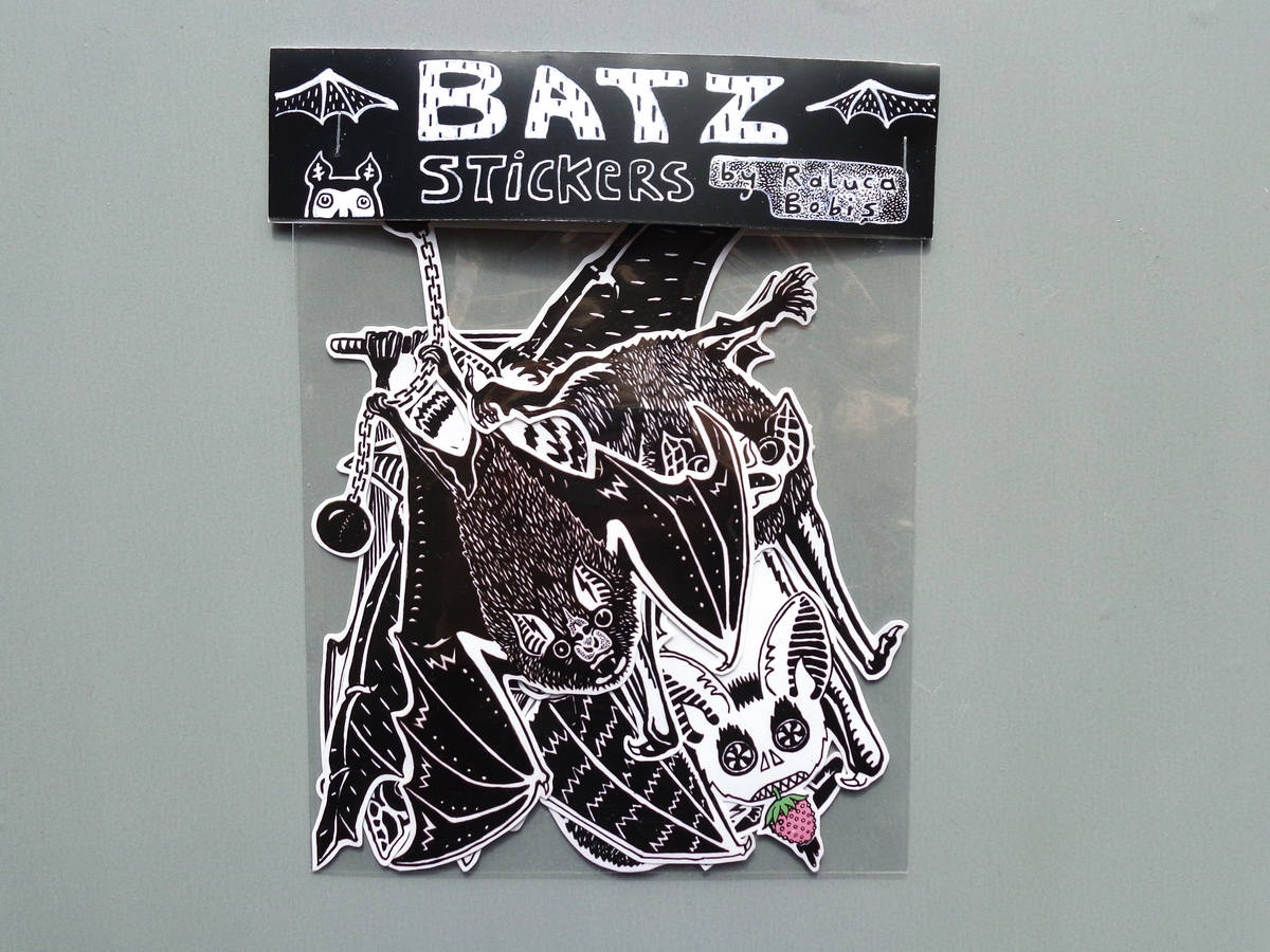 Various Bats Sticker Pack 10 Stickers Illustrated Stickers - Etsy