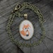 Red Fox Necklace Embroidery Pendant Hipster Animal Jewelry Fashion Cute ...