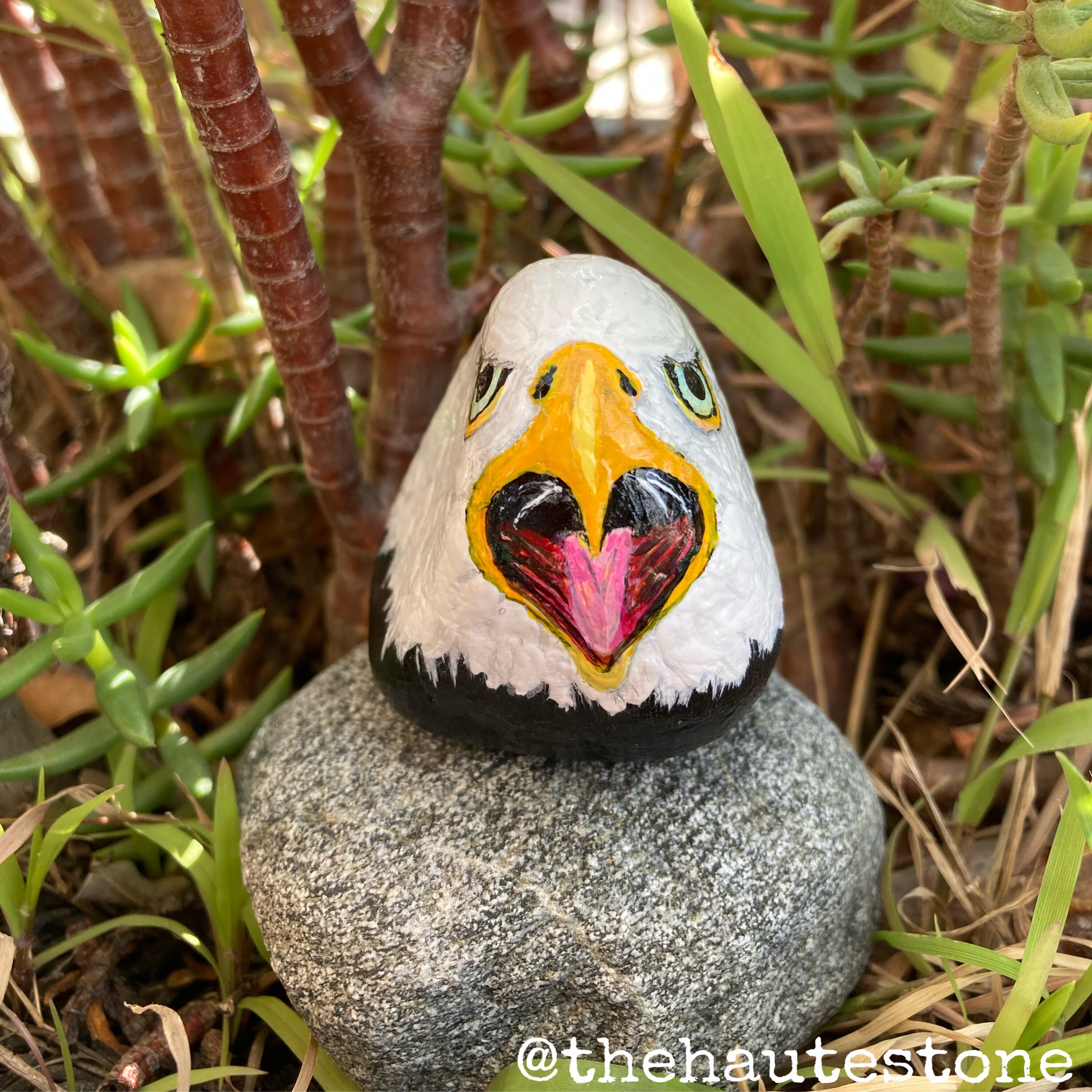 Eagle Hand-painted Stone - Etsy