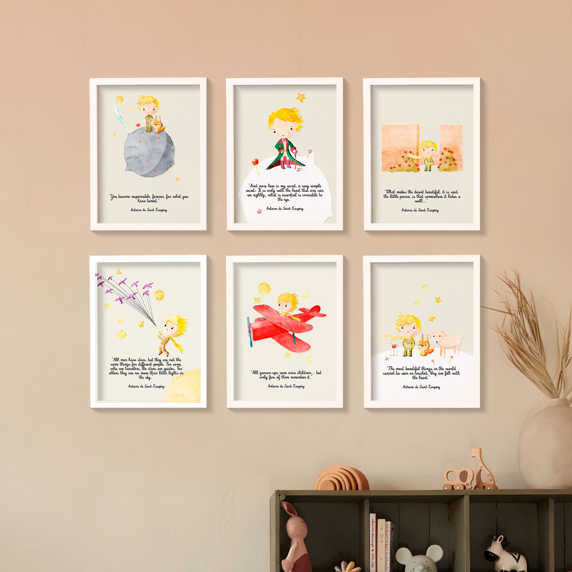 Impresión del Principito / El conjunto de arte de la pared del ...