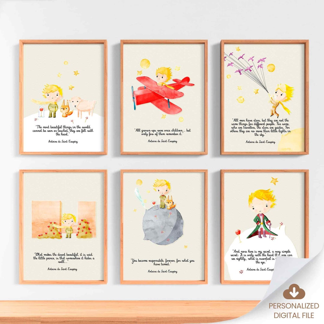 Little Prince Print / the Little Prince Wall Art Set / Le Petit Prince ...
