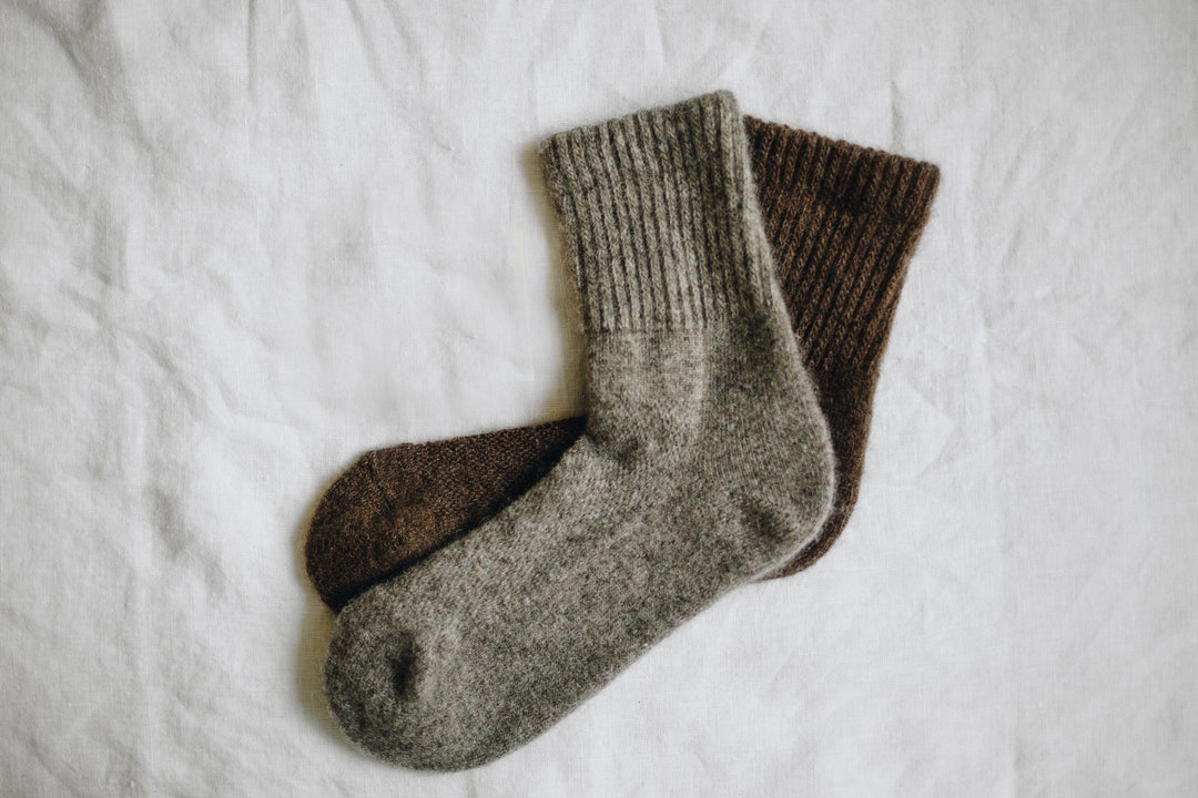 Organic Yak Wool Chunky Bed Socks - Etsy