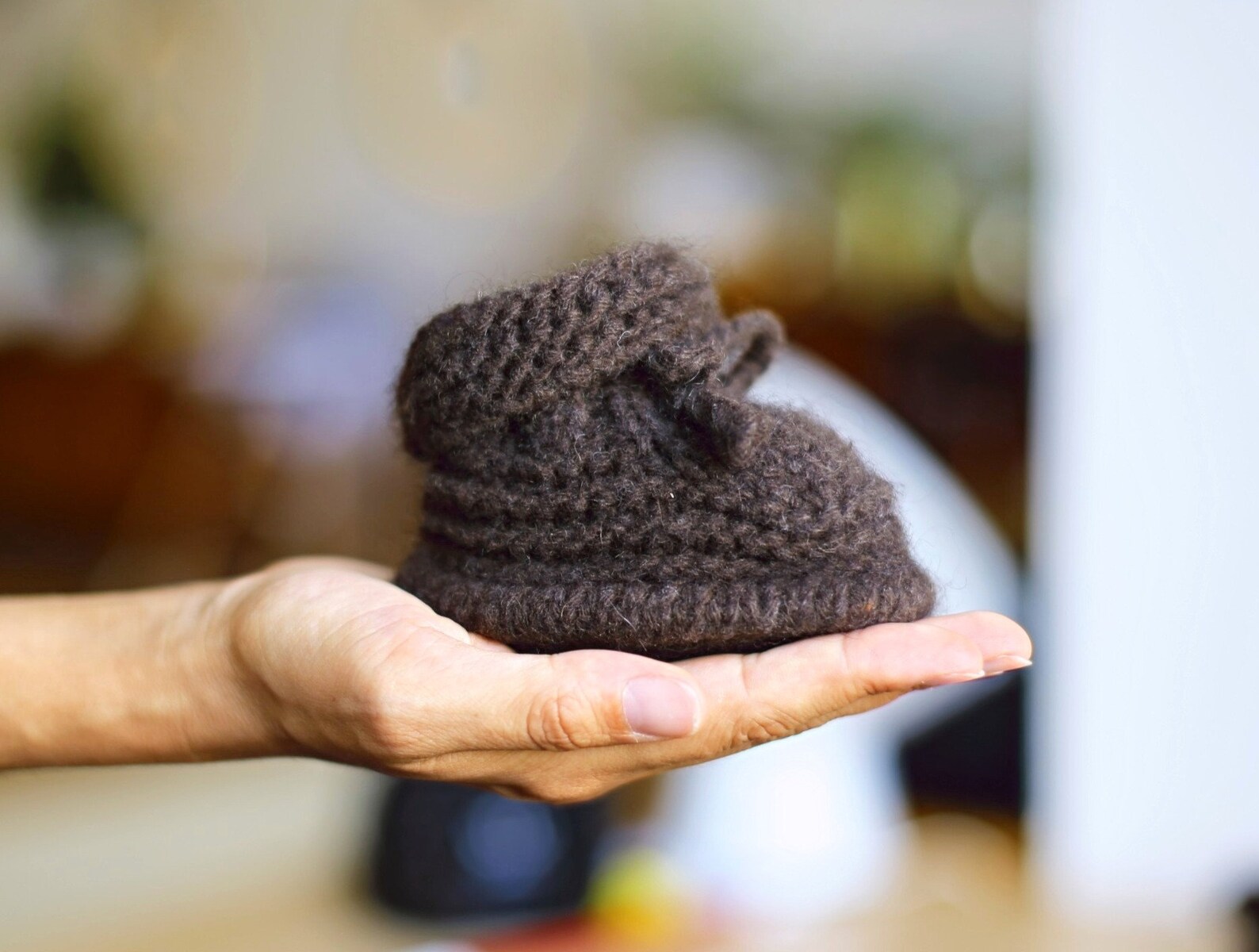 Yak Wool Baby Booties Choco - Etsy