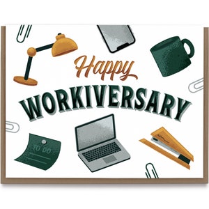Happy Workiversary Greeting Card Personalized Work | Etsy