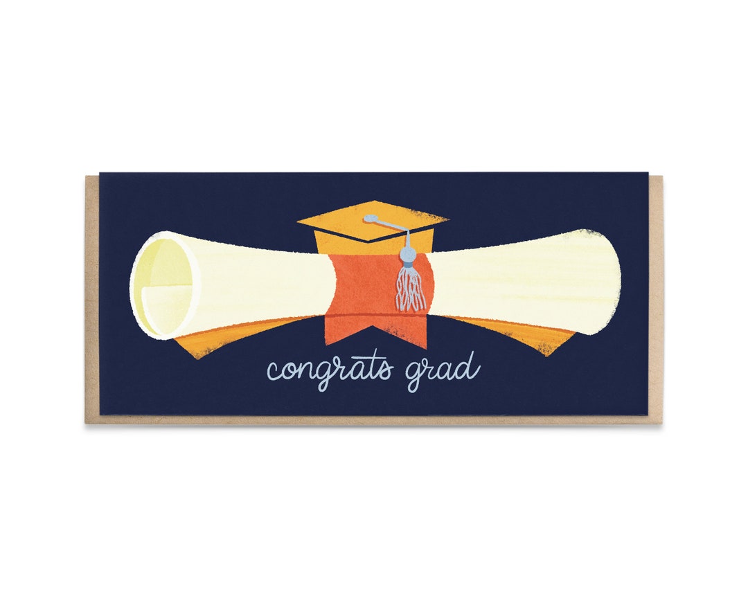 Congrats Grad Greeting Card - Illustrated | Graduation | Congrats ...