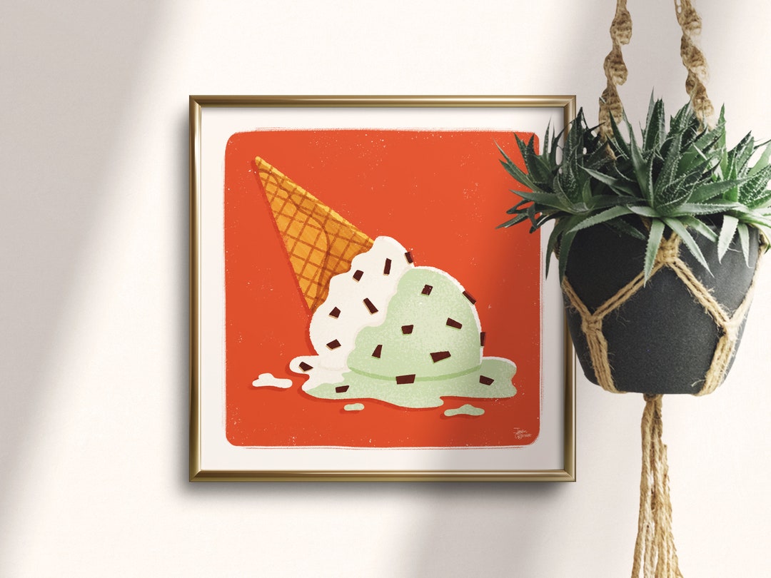 Digital Download | Ice Cream Spill - Art Print | Wall Art | Home Decor ...