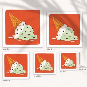 Ice Cream Spill - Art Print | Wall Art | Home Decor | Kitchen Decor ...