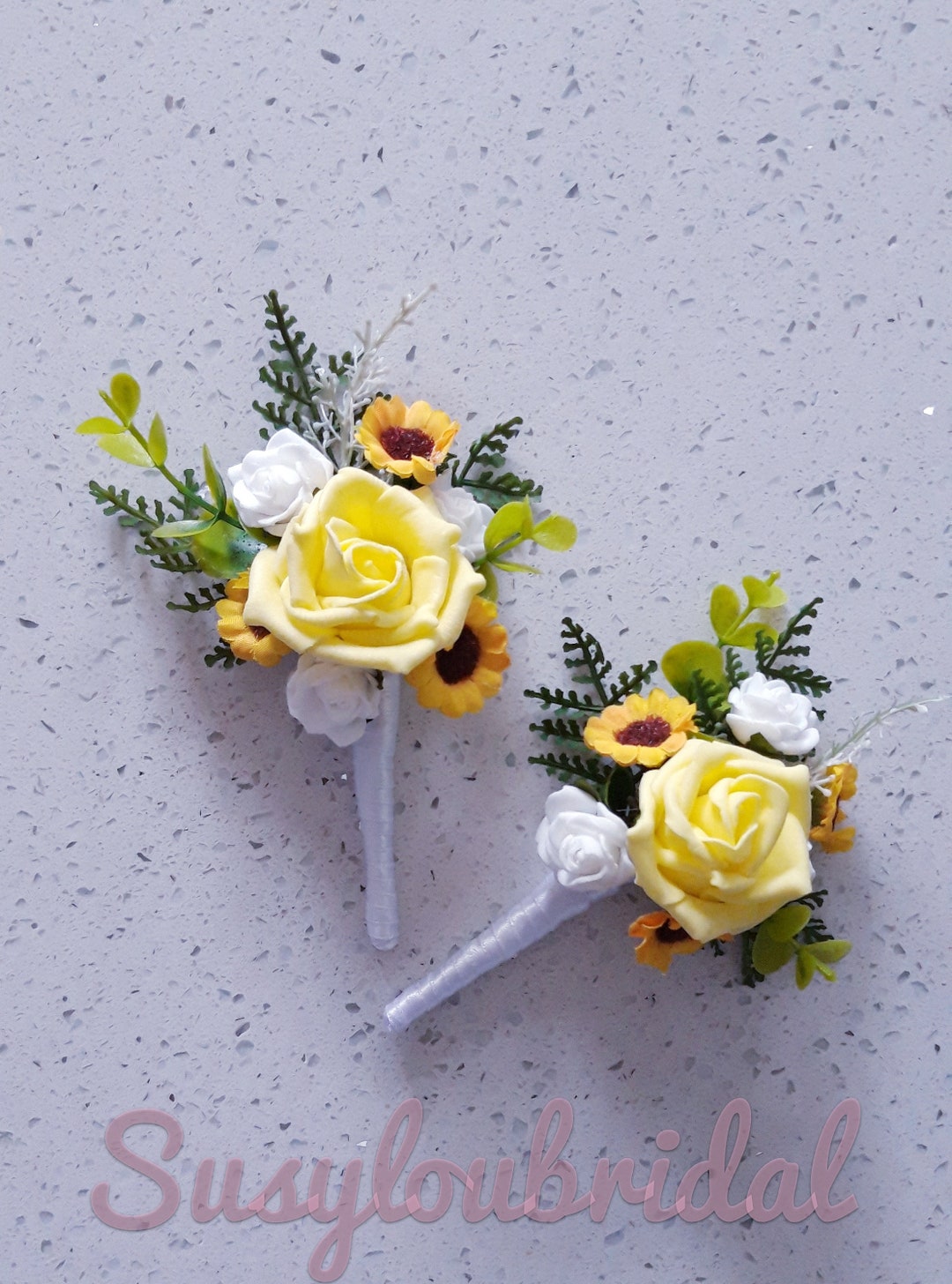 Sunflower Boutonnière Wedding Boutonniere Best Man Groomsmen Sunflower ...