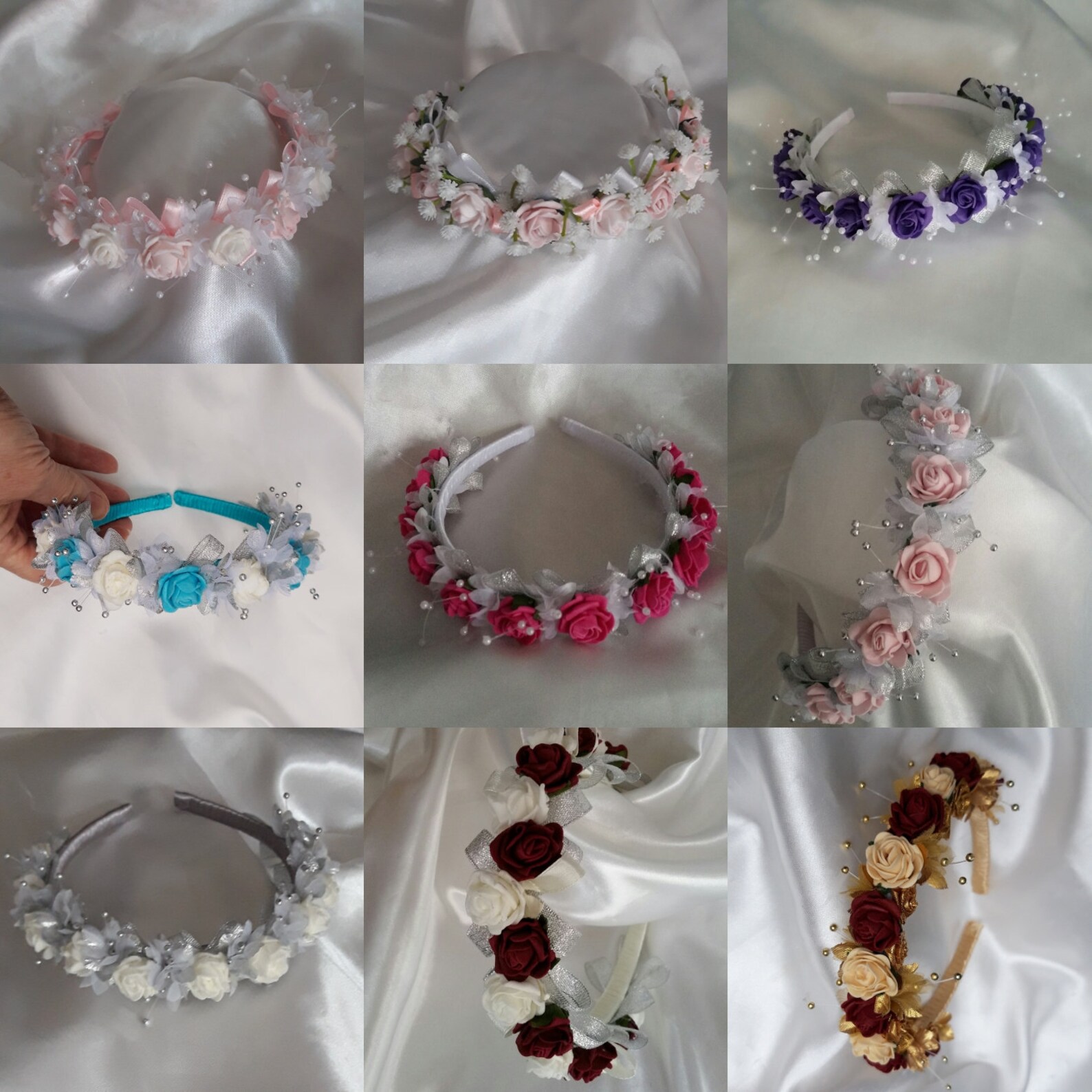 Bridesmaids Or Flower Girl Alice Bands In Various Styles And | Etsy