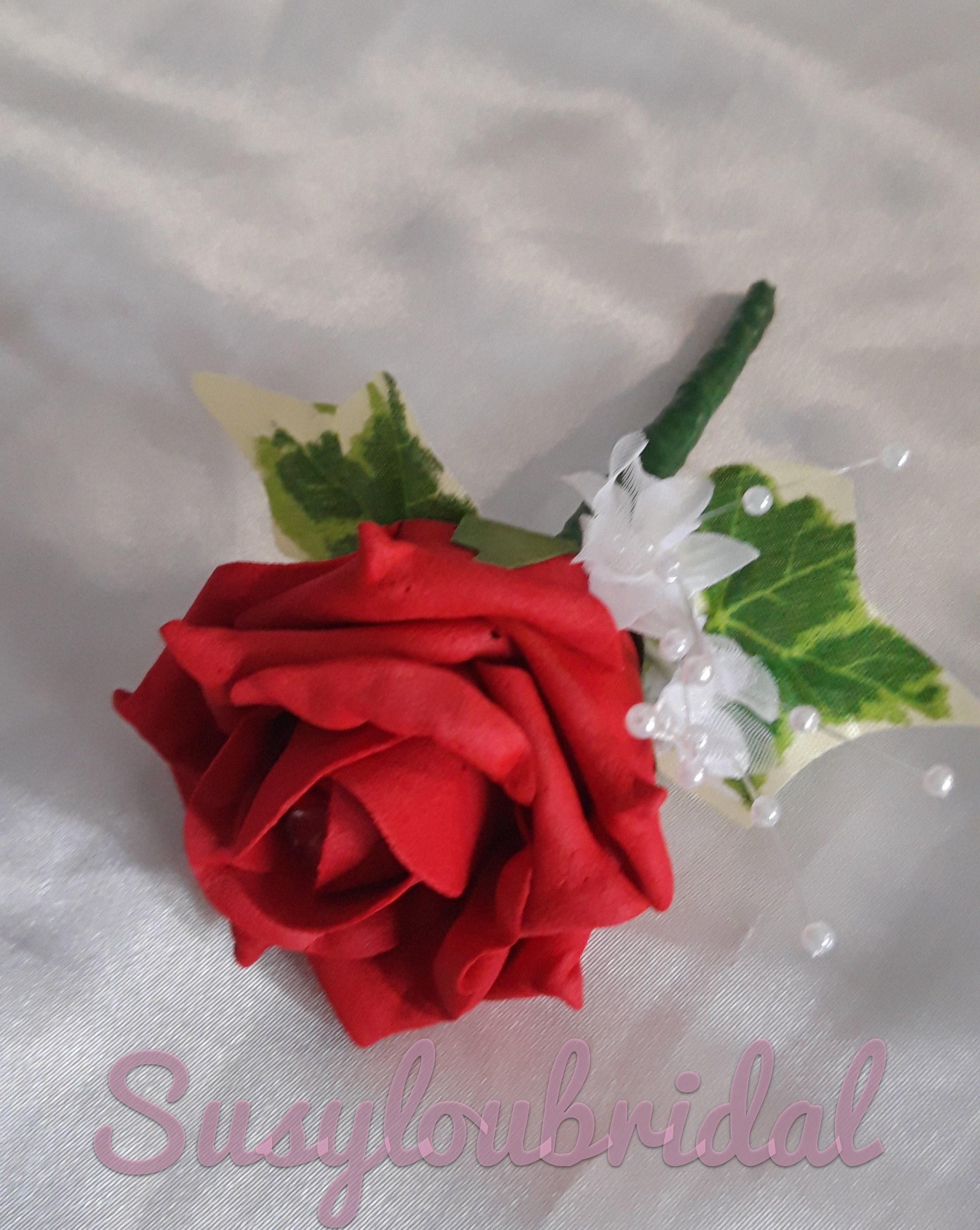 Rose Buttonholes In Various Colours Single Rose Ideal For All | Etsy