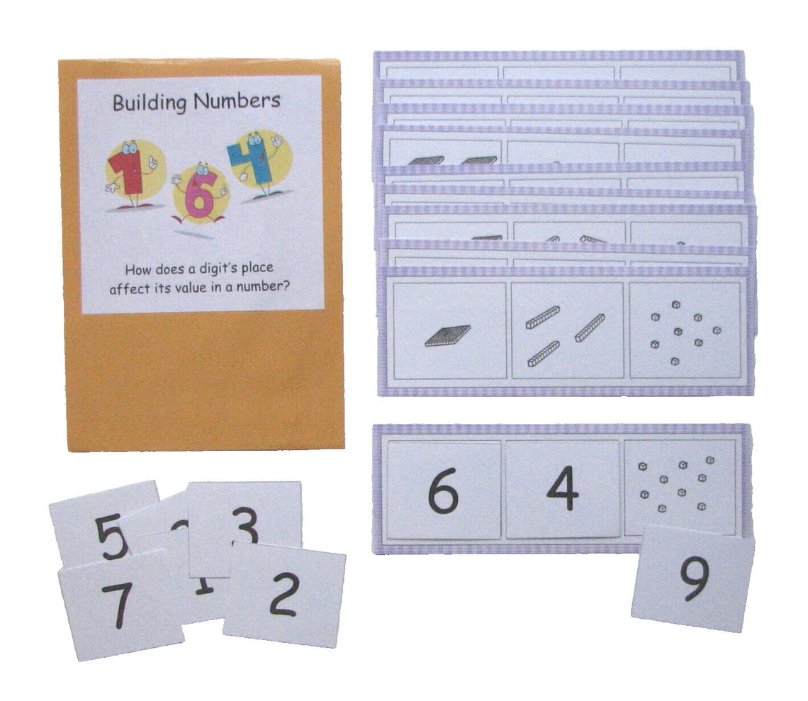 Educational Math Center Resource Game Building Numbers Place Value ...