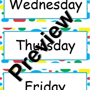 Days of the Week Bulletin Board Digital Download Teacher Made Classroom ...