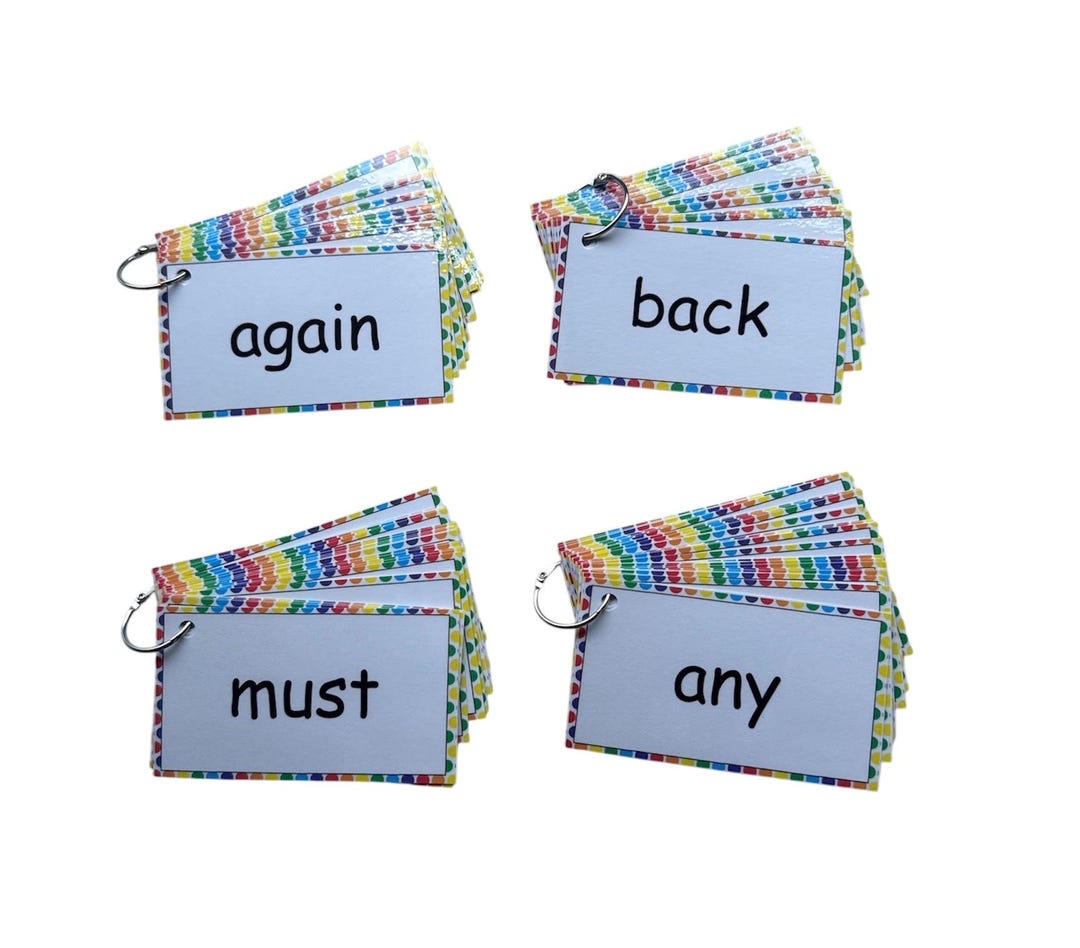 4 Fry Sight Word Rings Phonics Resource Flash Cards Second 100 Sight ...
