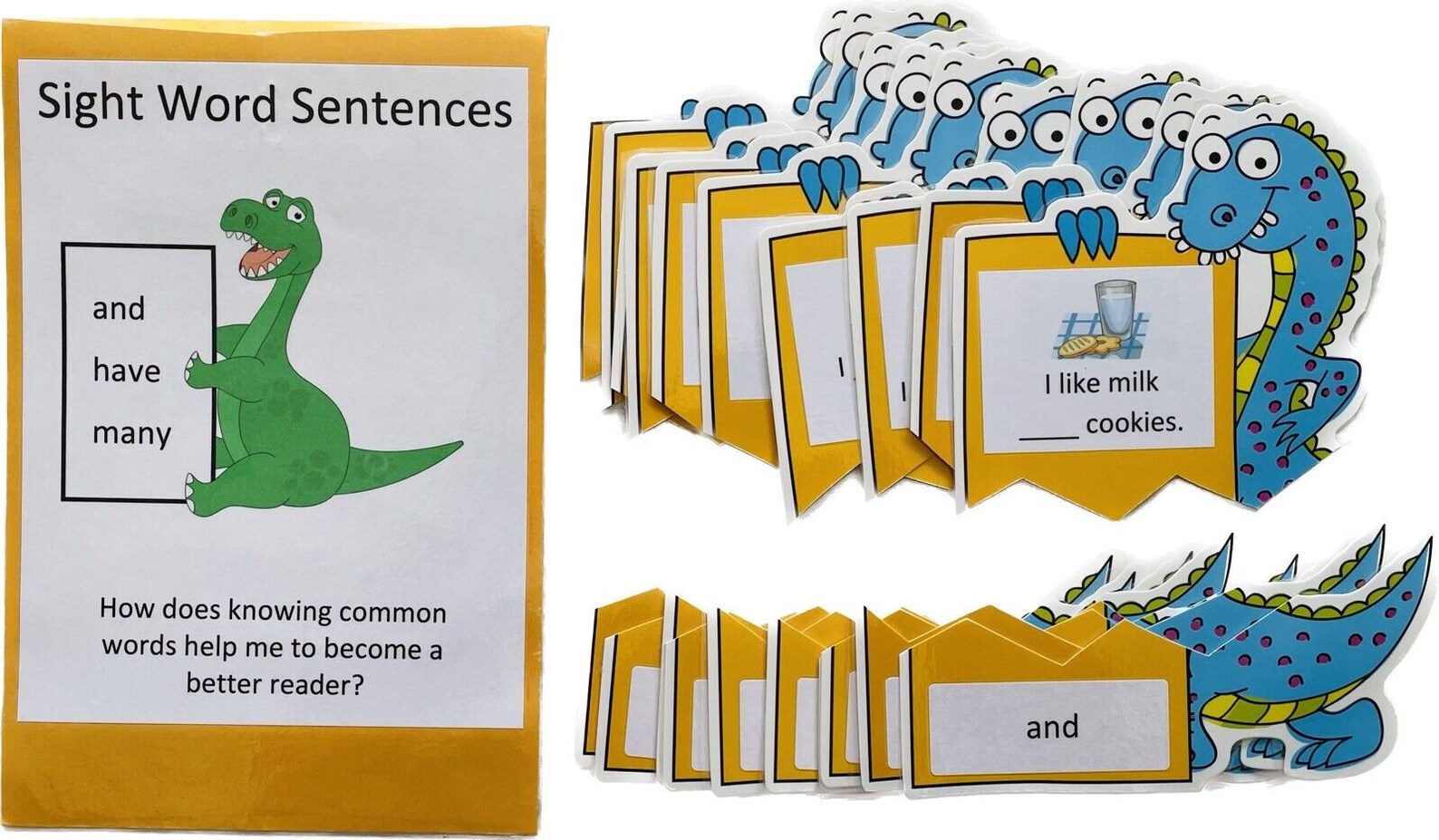 Education Literacy Center Activity Resource Game Sight Word Sentence ...