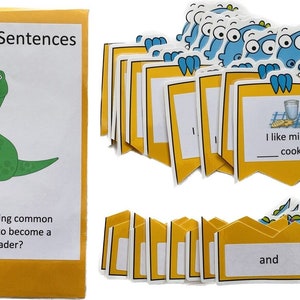 Education Literacy Center Activity Resource Game Sight Word Sentence ...
