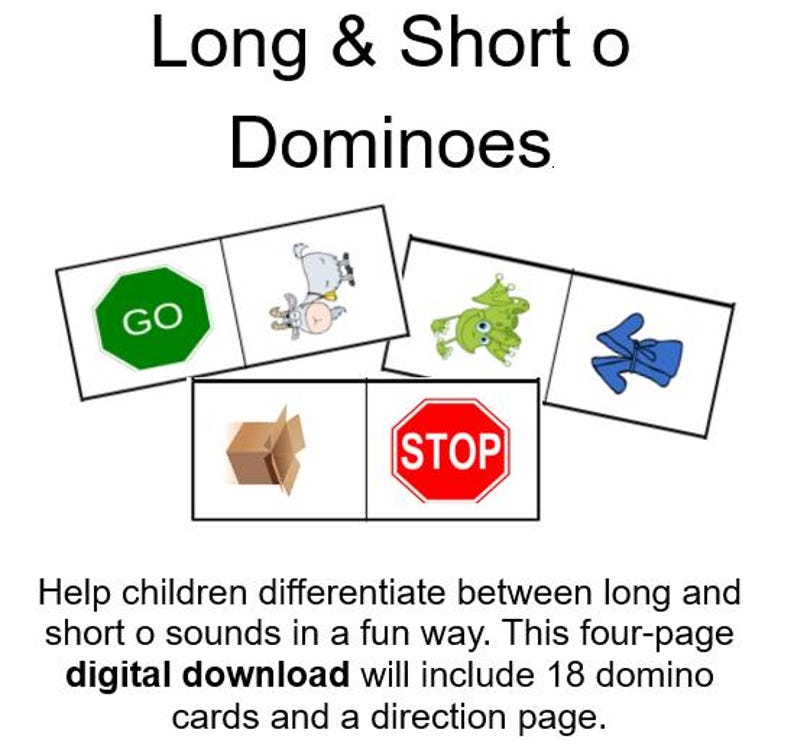 Short Long O Digital Download Teacher Made Literacy Learning Center ...