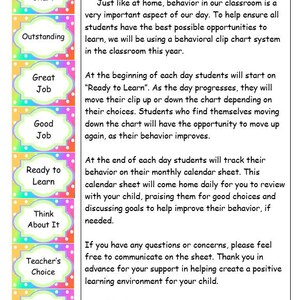 Elementary Resource Classroom Management Behavior Clip Chart Digital ...