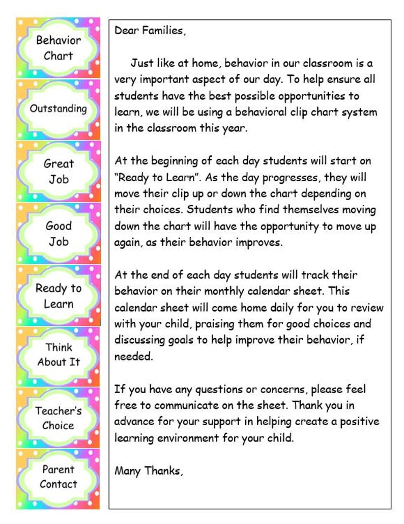 Elementary Resource Classroom Management Behavior Clip Chart Digital ...