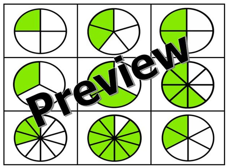 Fraction Concentration Math Learning Center Classroom Homeschool ...