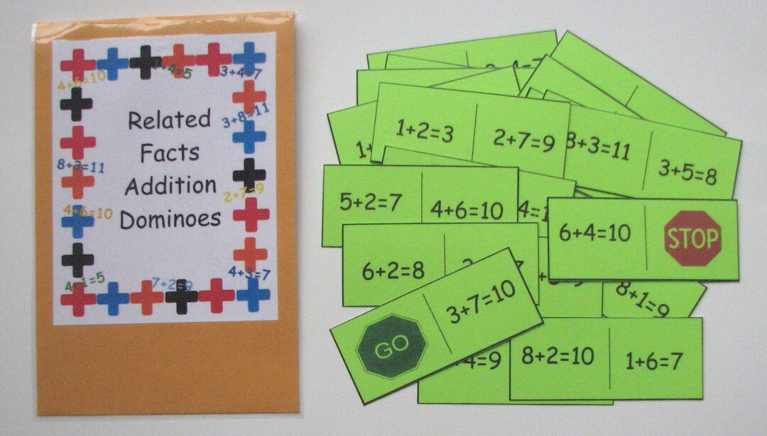 Educational Math Center Learning Resource Game Related Facts Addition ...