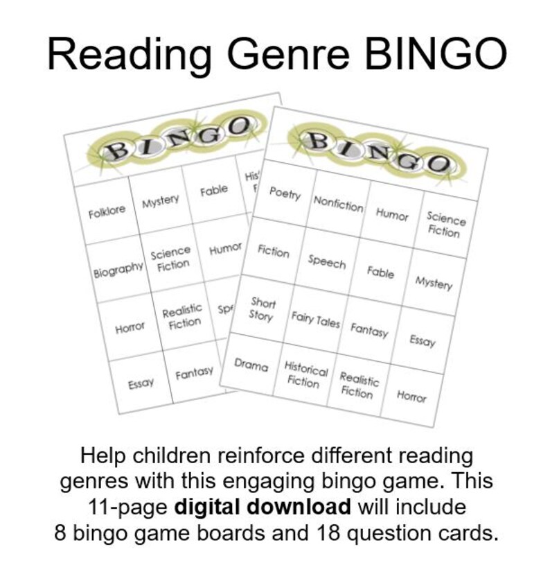 Reading Genres Digital Download Teacher Made Literacy Center Resource ...