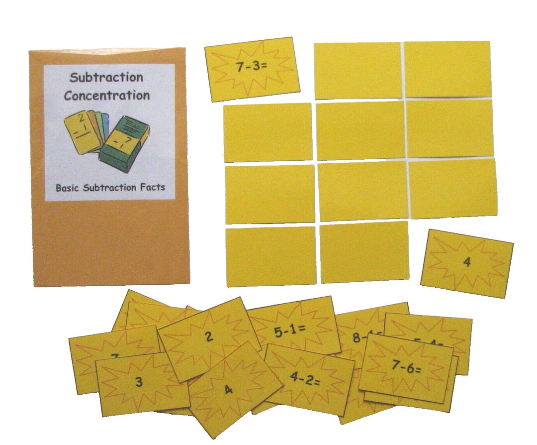 Educational Math Center Learning Resource Game Subtraction ...