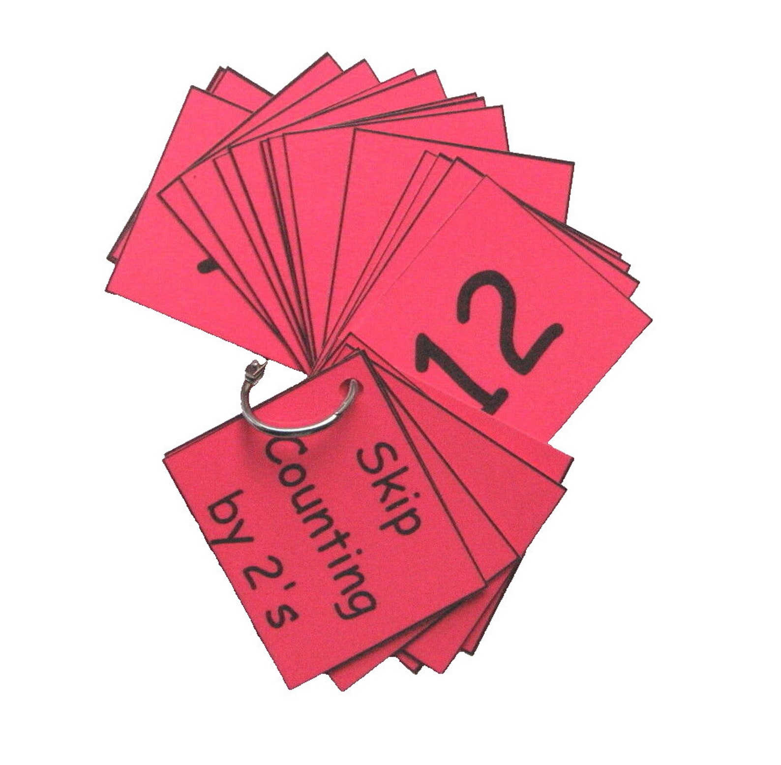 Educational Learning Math Resource Skip Counting Facts Flash Card Rings ...