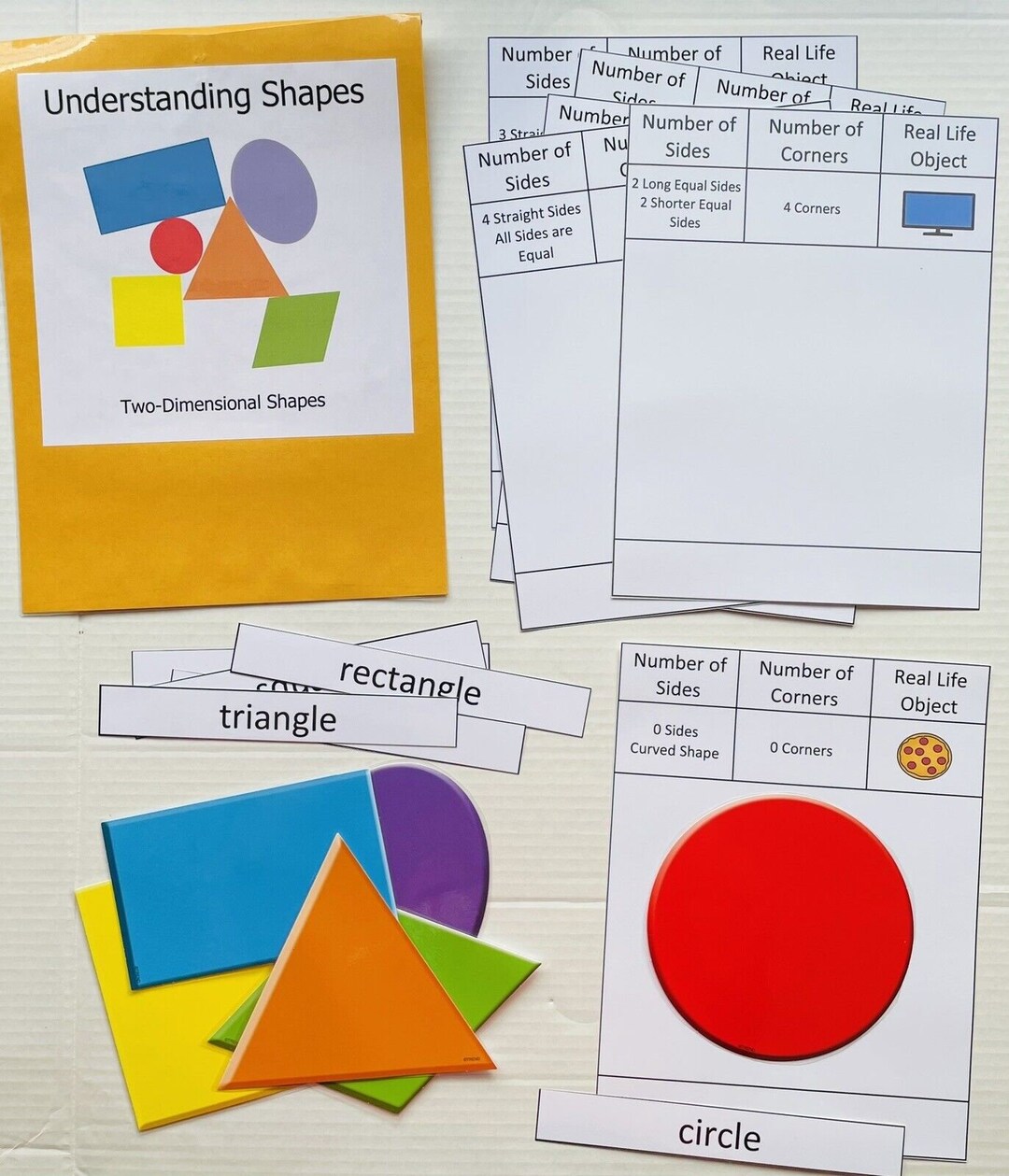 Teacher Made Educational Math Learning Resource Activity Game 2D Shapes ...