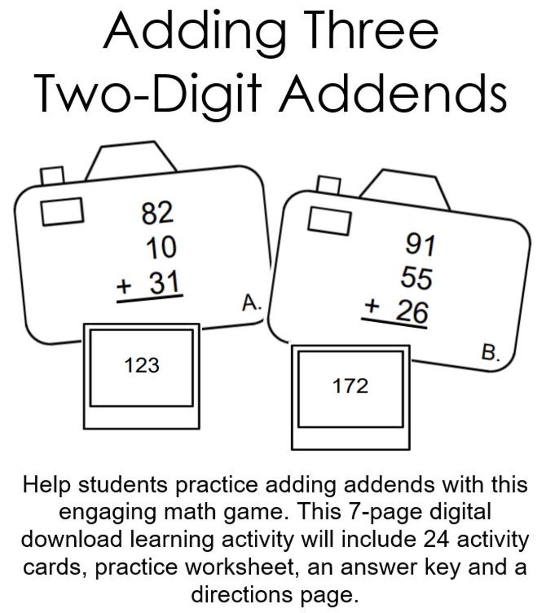 Adding Three Two-digit Addends Teacher Made Math Learning Center ...