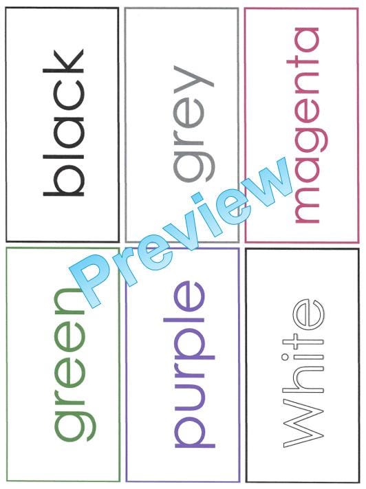 Color Words Flashcards Digital Download Teacher Made Classroom ...
