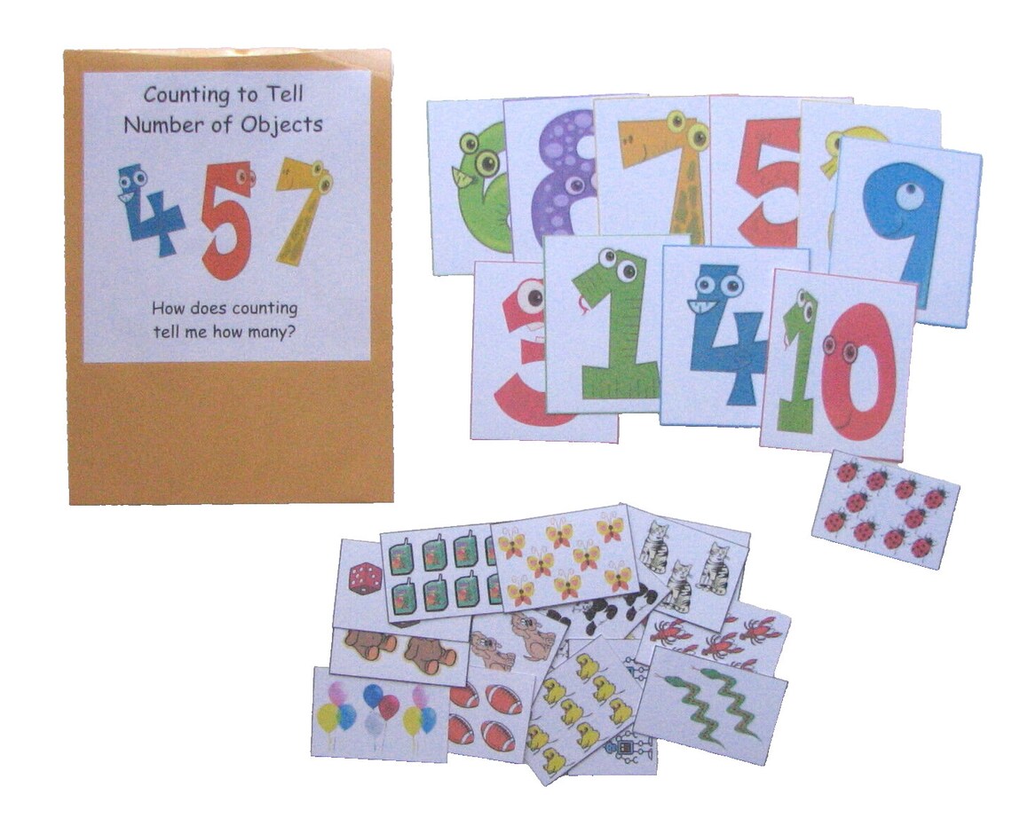 Educational Math Learning Resource Center Game Counting - Etsy