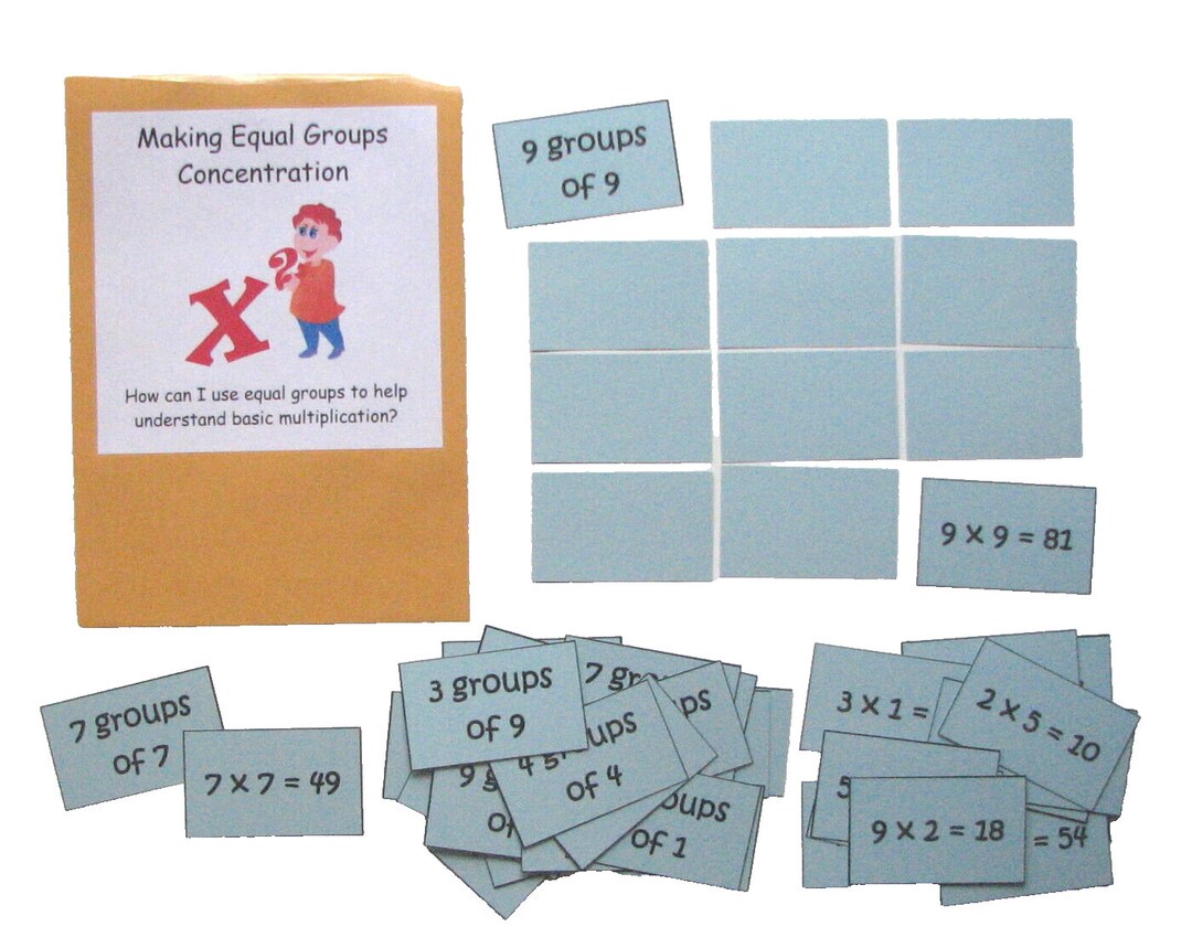 Educational Math Center Game Making Equal Groups Concentration ...