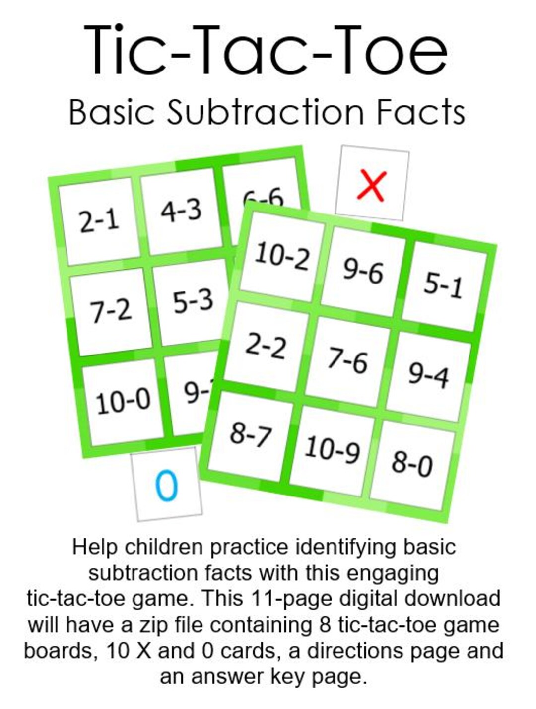 Subtraction Digital Download Math Activity Teacher Made Resource ...