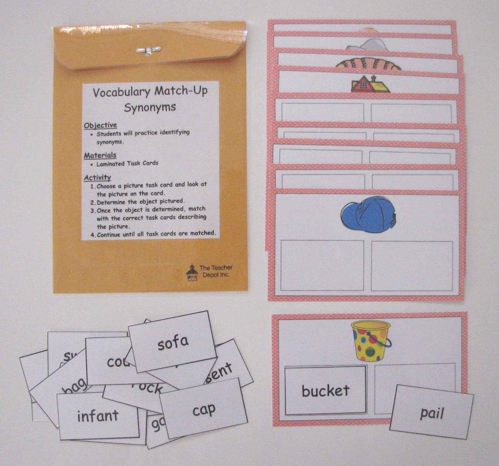 Teacher Made Vocabulary Activity Center Educational Learning - Etsy