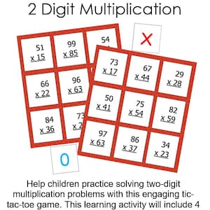 Teacher Made Math Center Learning Activity Classroom Homeschool 2 Digit ...