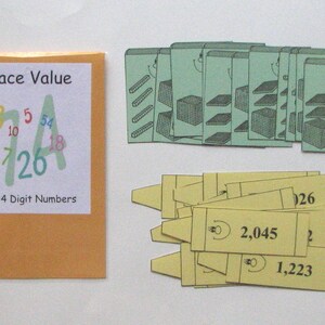 Teacher Made Math Center Learning Resource Game Place Value 3 & 4 Digit ...