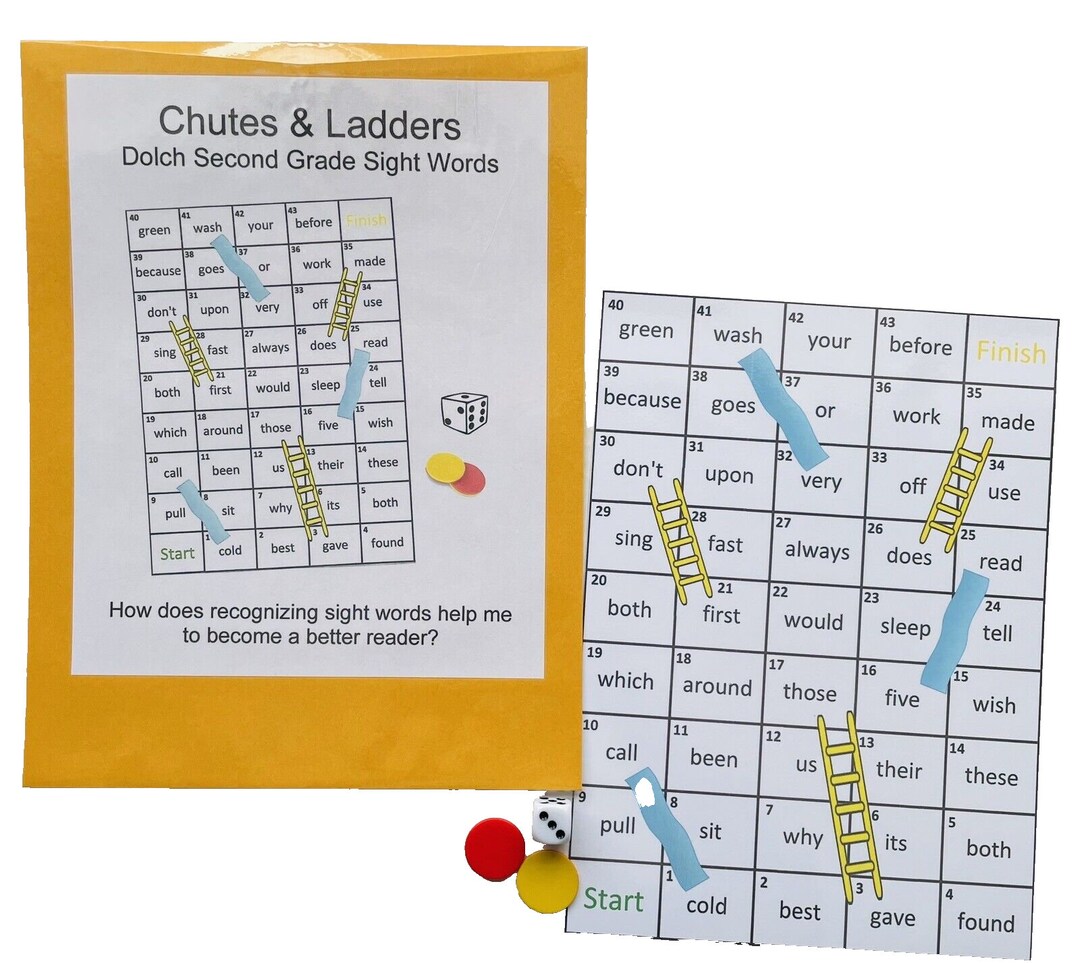 Educational Learning Resource Game Dolch Second Grade Sight Words ...