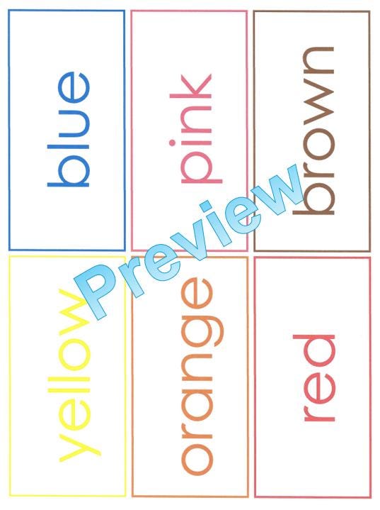 Color Words Flashcards Digital Download Teacher Made Classroom ...