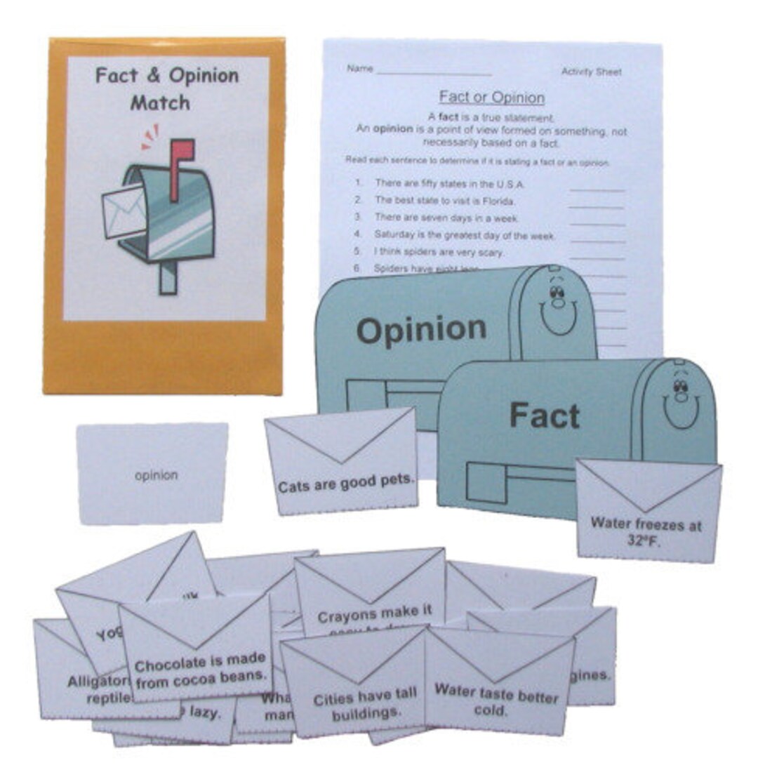 Teacher Made Literacy Center Learning Resouce Game Fact & Opinions - Etsy