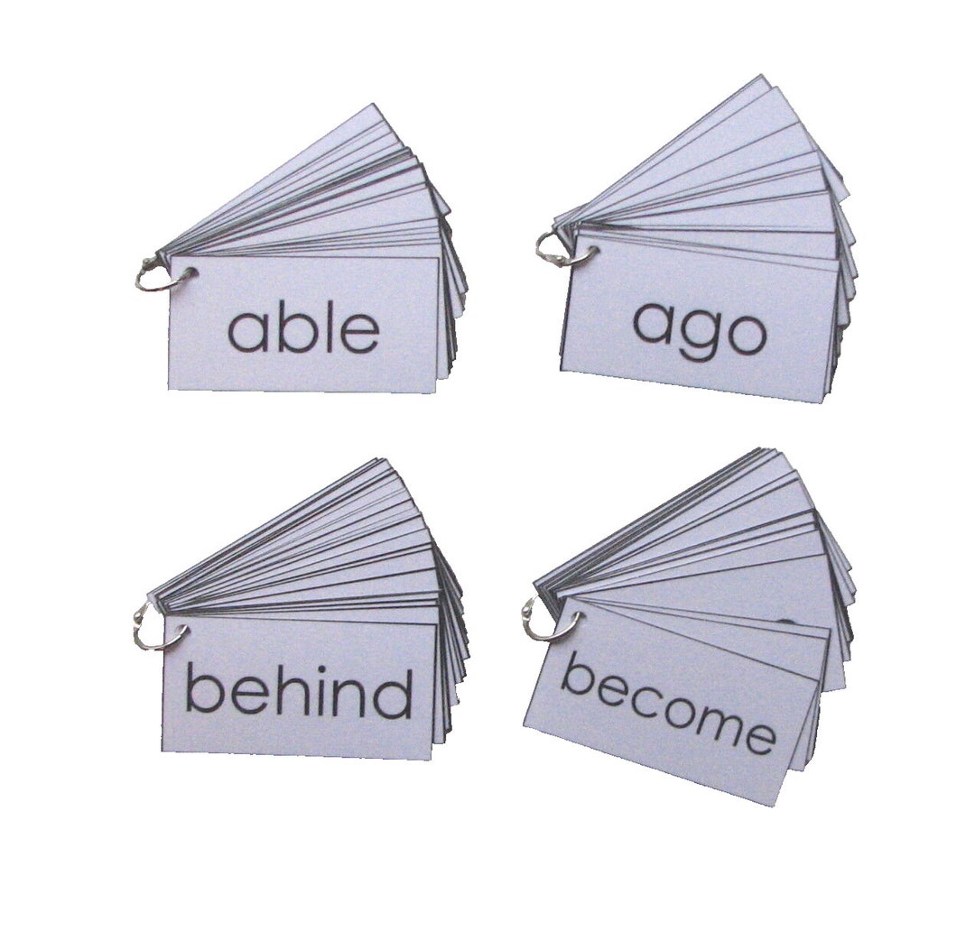 4 Educational Second Grade Fry Words Fluency Flash Card Rings With ...