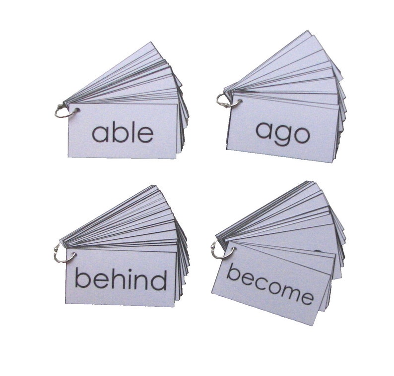 4 Educational Second Grade Fry Words Fluency Flash Card Rings With ...